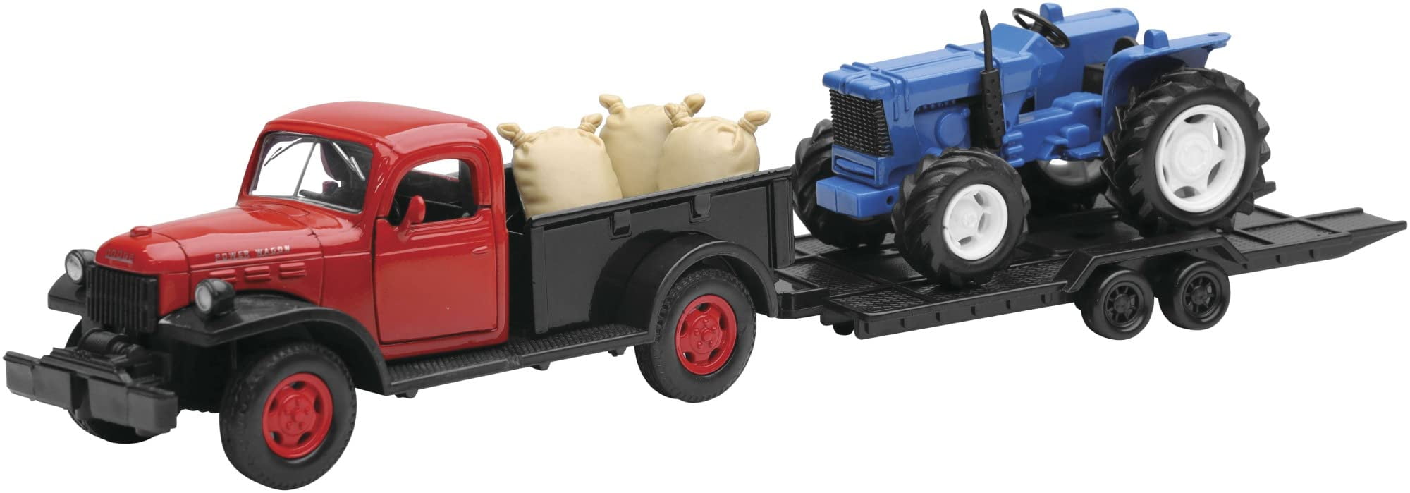 New-Ray Toys SS-54296B 1-32 1946 Dodge Power Wagon with Farm Tractor ...