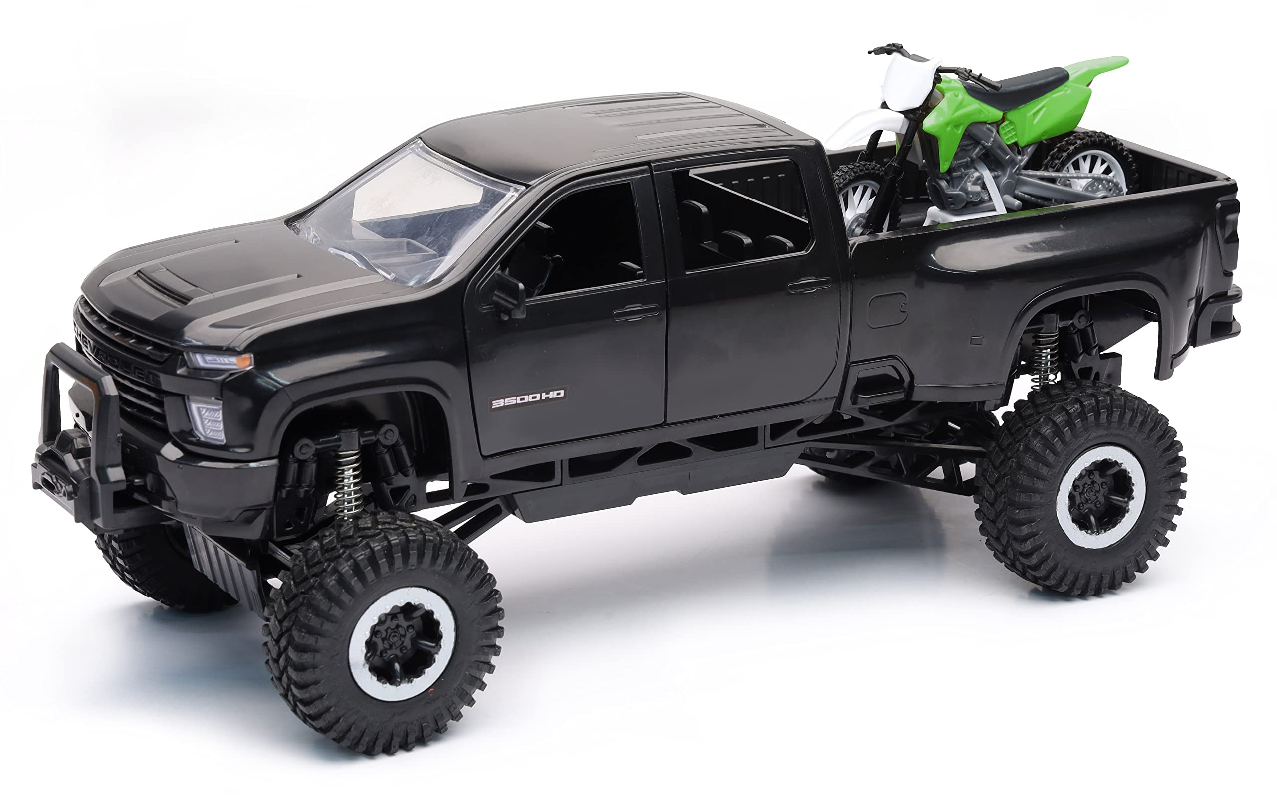 Ray Toys Chevy 3500 HD Off Road Truck Play Set with 1:20 Scale Green ...
