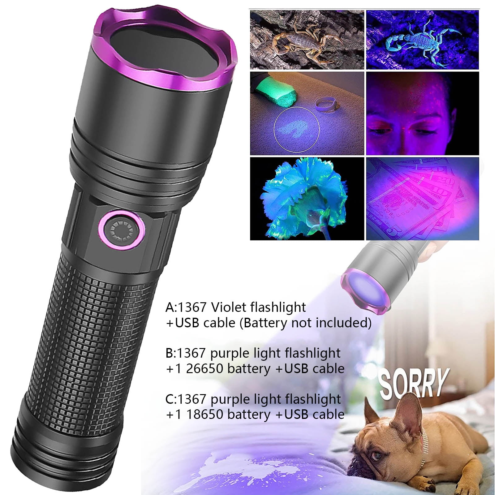 New Rechargeable Blood Flashlight Tracking Light for Night Hunting ...