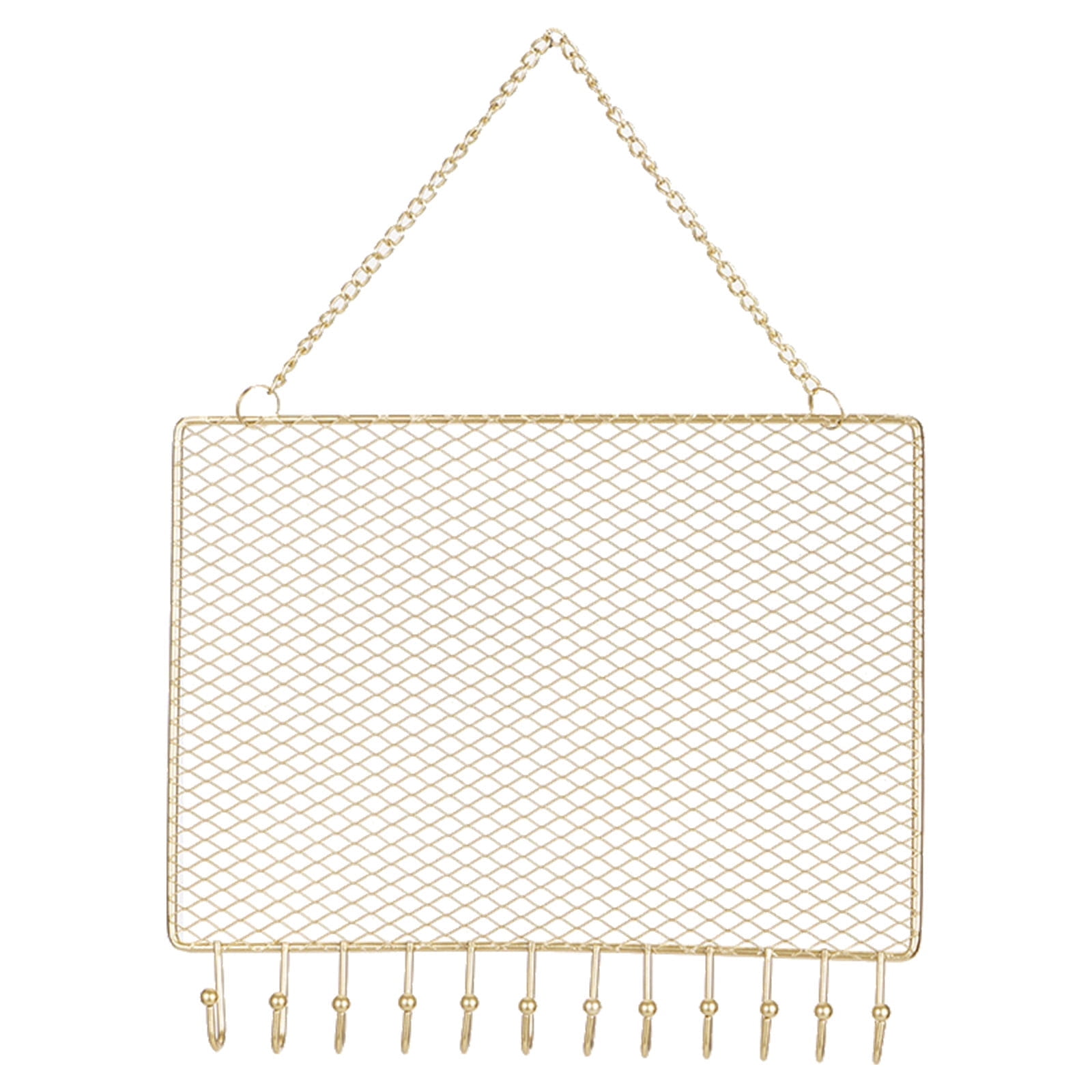 New Rectangular Metal Grid Jewelry Wall Hanging Accessories Storage ...