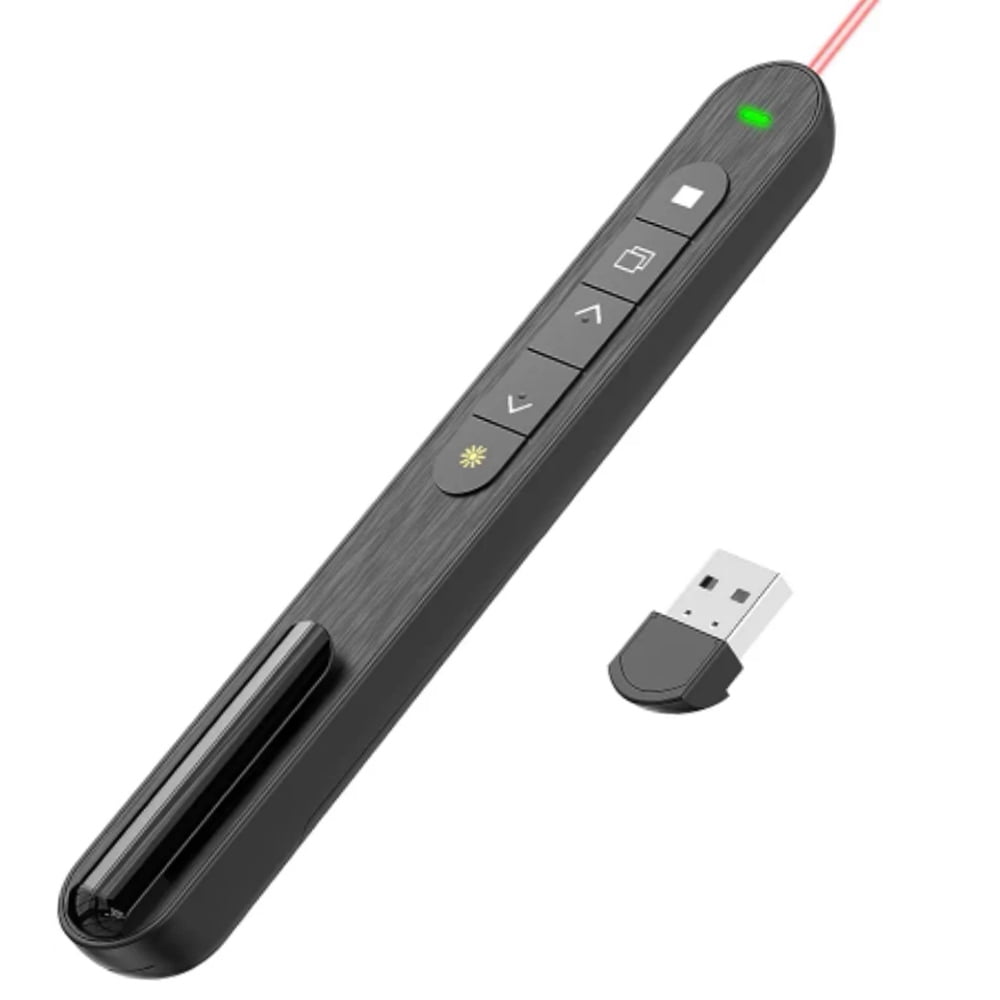 New Red Wireless Presenter with Laser and Volume Remote Control Brush ...