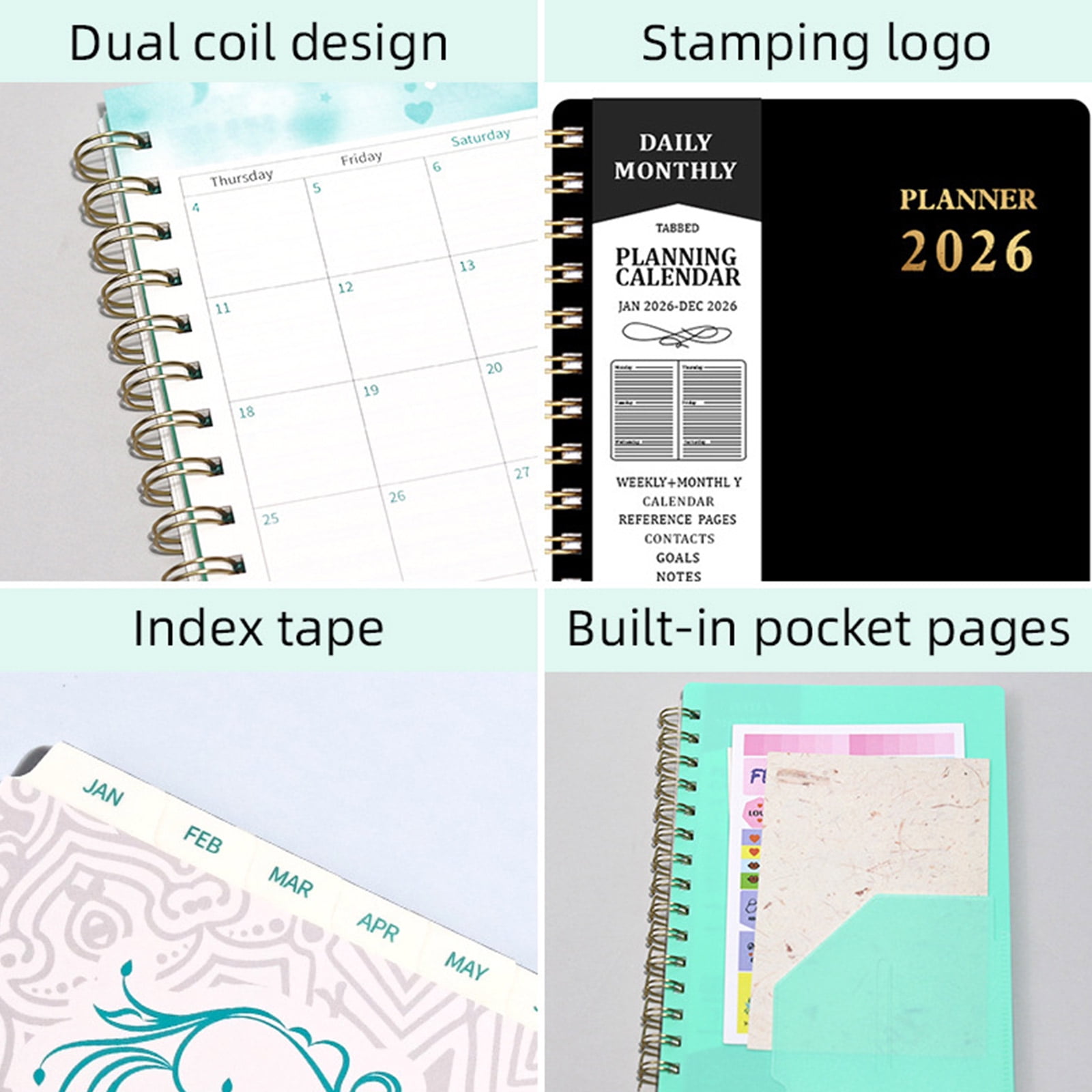 New Release! 2026 Planner Weekly & Monthly Calendar, Smooth Writing ...