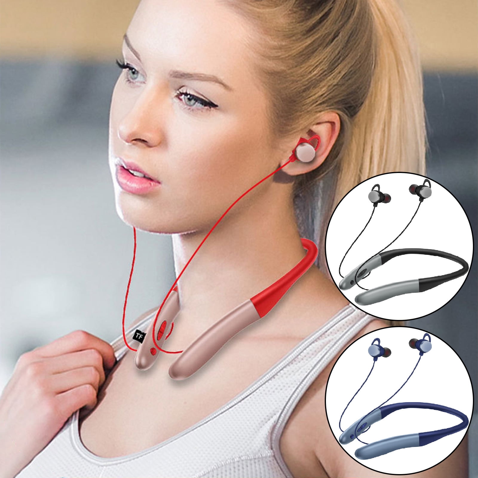 New Release,Bluetooth Neckband Headphones Colorful Design HD Stereo ...