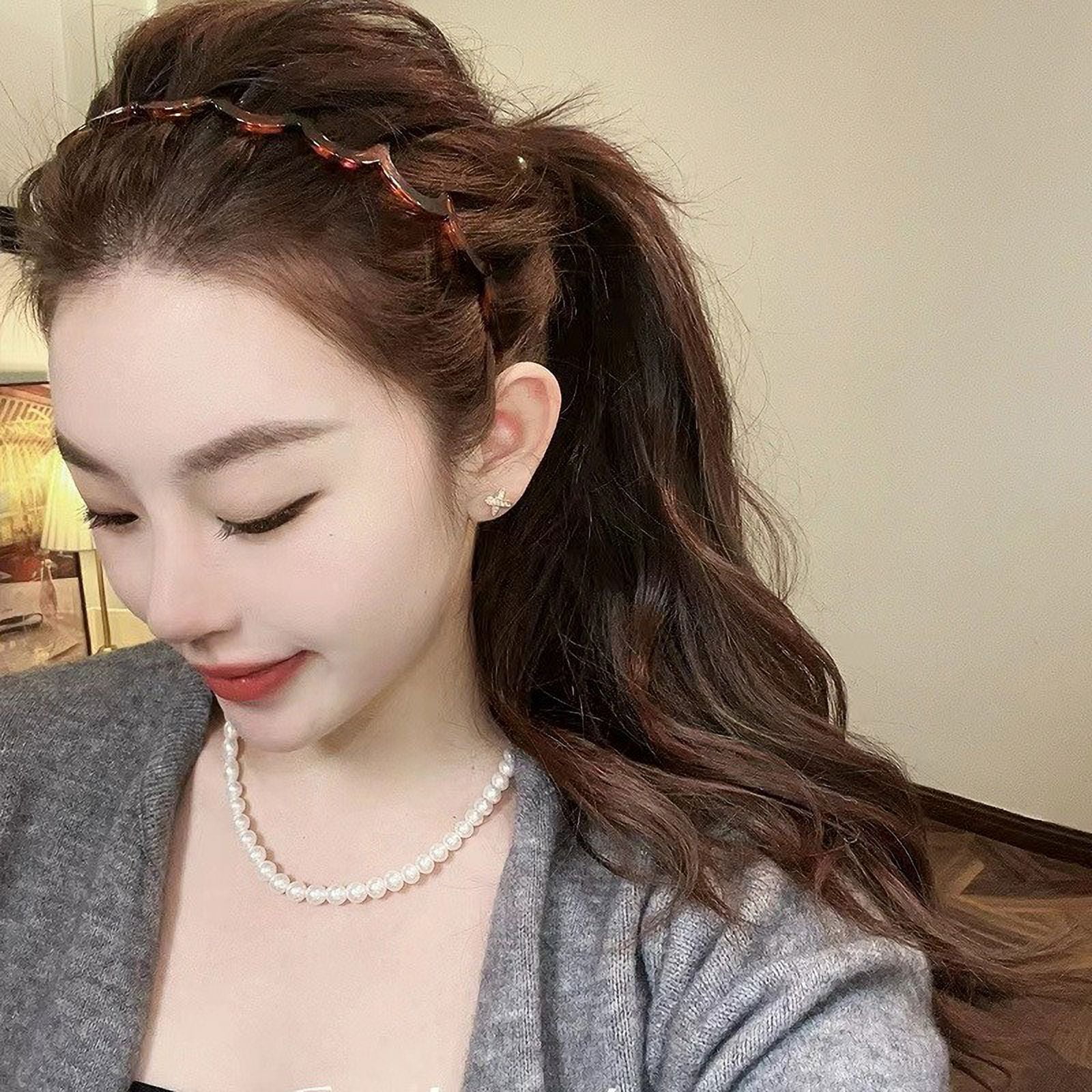 New Release! JGF844 Wavy Hair Hoop U-shaped Hawksbill Head Hoop With ...