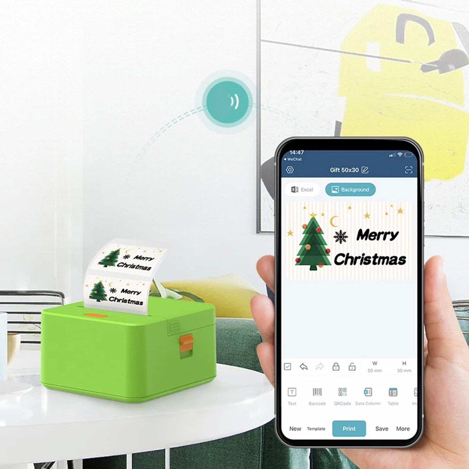 New Release, Mini Thermal Label Printer, for Outdoor Use, 58mm Width ...