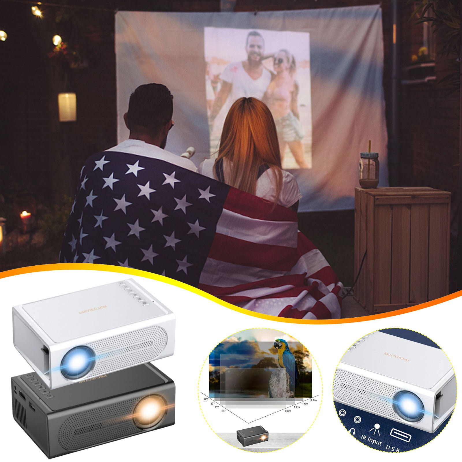 New Release, New M200 Mini Portable Projector, for Mobile and Home ...