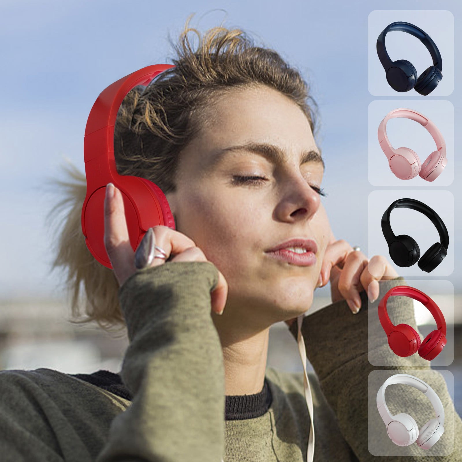 New Release, Over-Ear Bluetooth Headphones: Wireless,Microphone,HiFi ...
