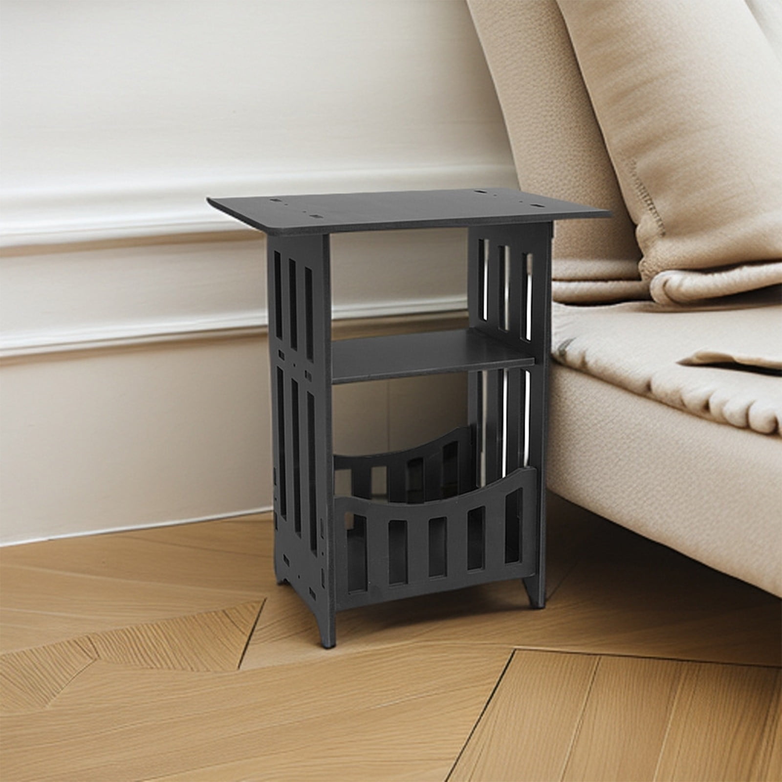 New Release, Small Space Bedside Table, Compact Nightstand, Simple Wood ...