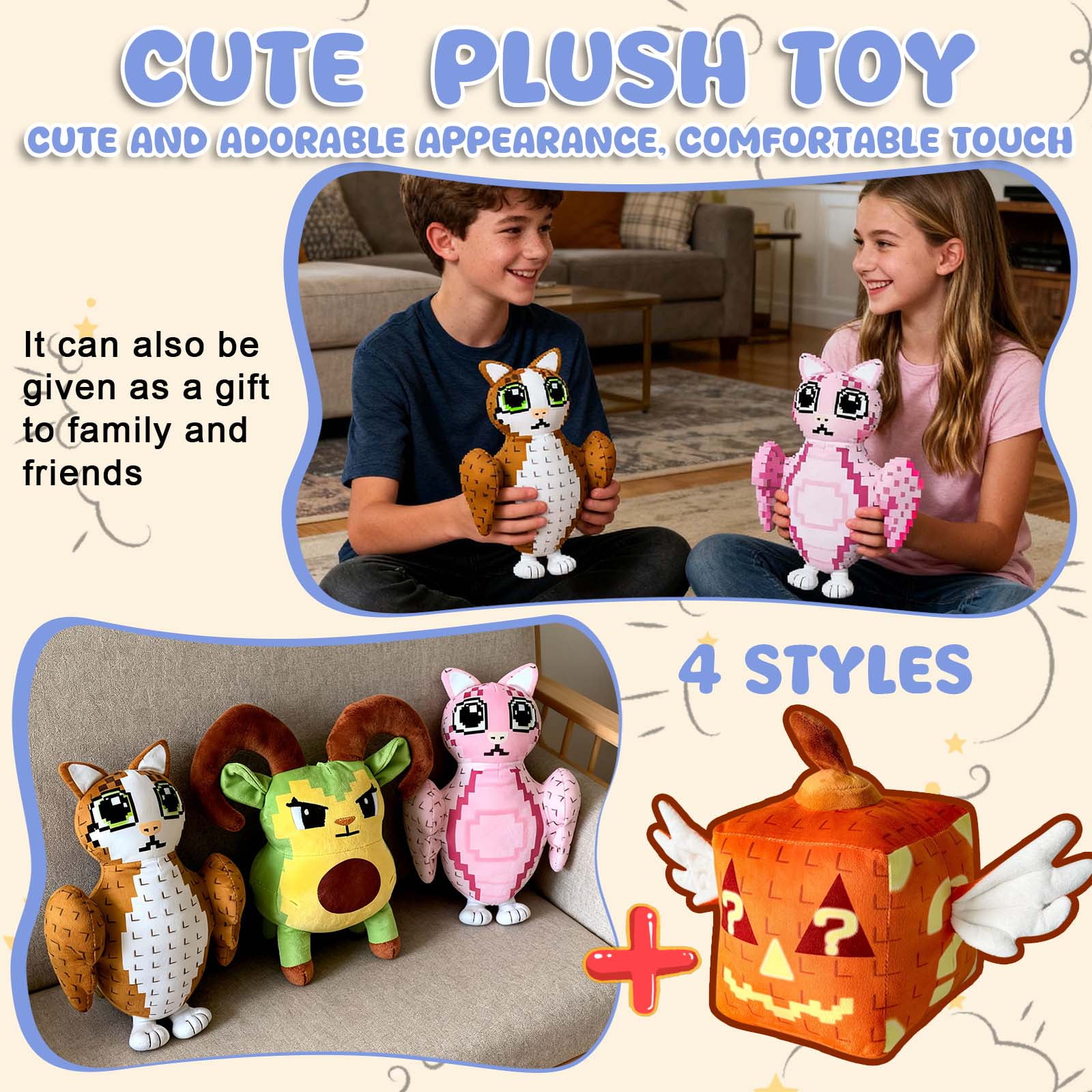 New Release! Steal a Brainrot Plush Meowl Plush Doll 13.39" Collectible ...