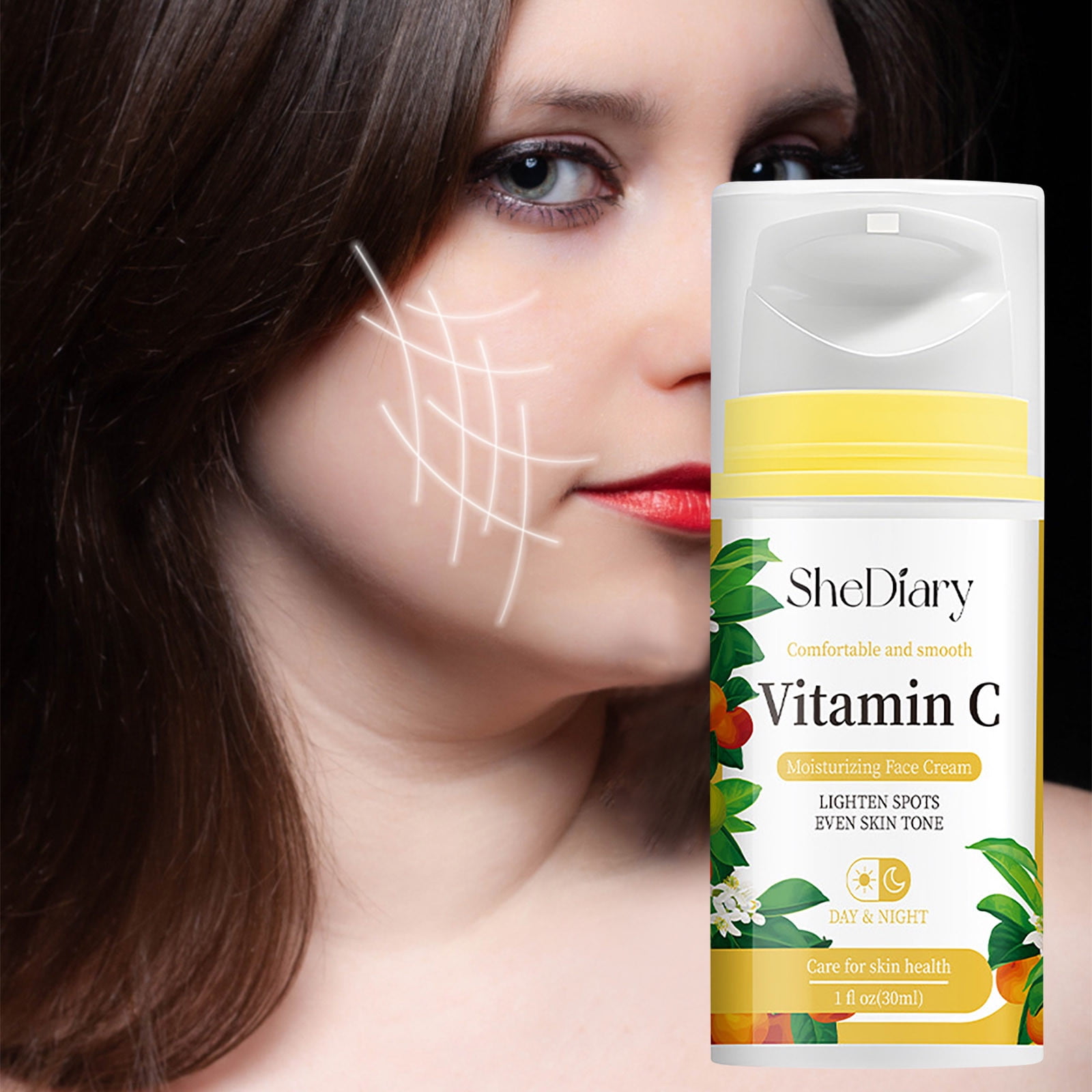 New Release, VC Brightening Repair Cream, Vitamin C Moisturizer, Hydrating, Skin Recovery, Daily ...