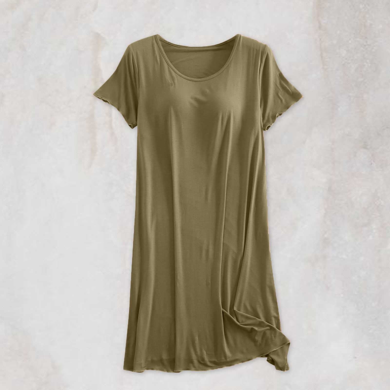 New Release, Women's Pajama Dress, Chest Pad, Half Sleeve, Thin Style ...