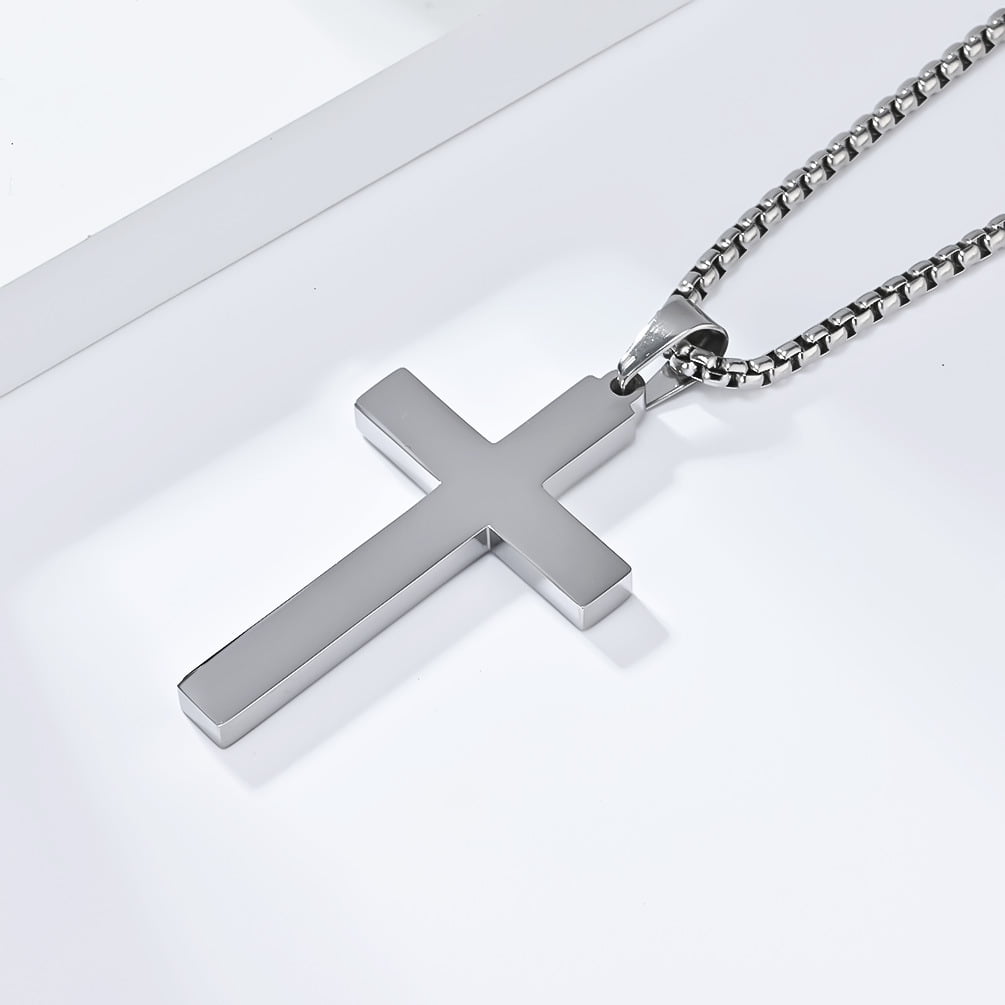 New Religion Christian Simple 14K Yellow Gold Necklace for Women Men ...