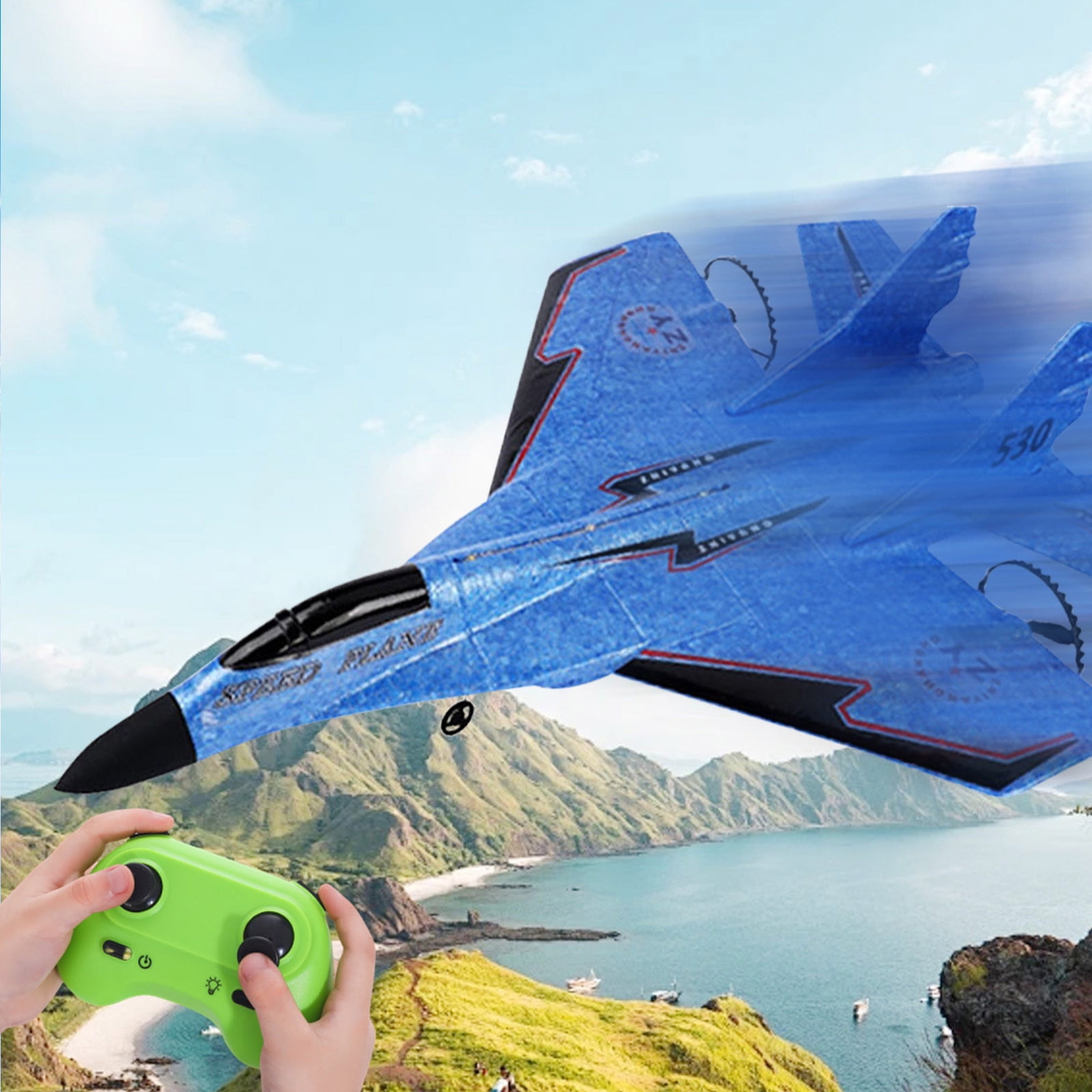 New Remote Control Wireless Airplane Toy, 2.4GHz 530 RC Remote Control ...