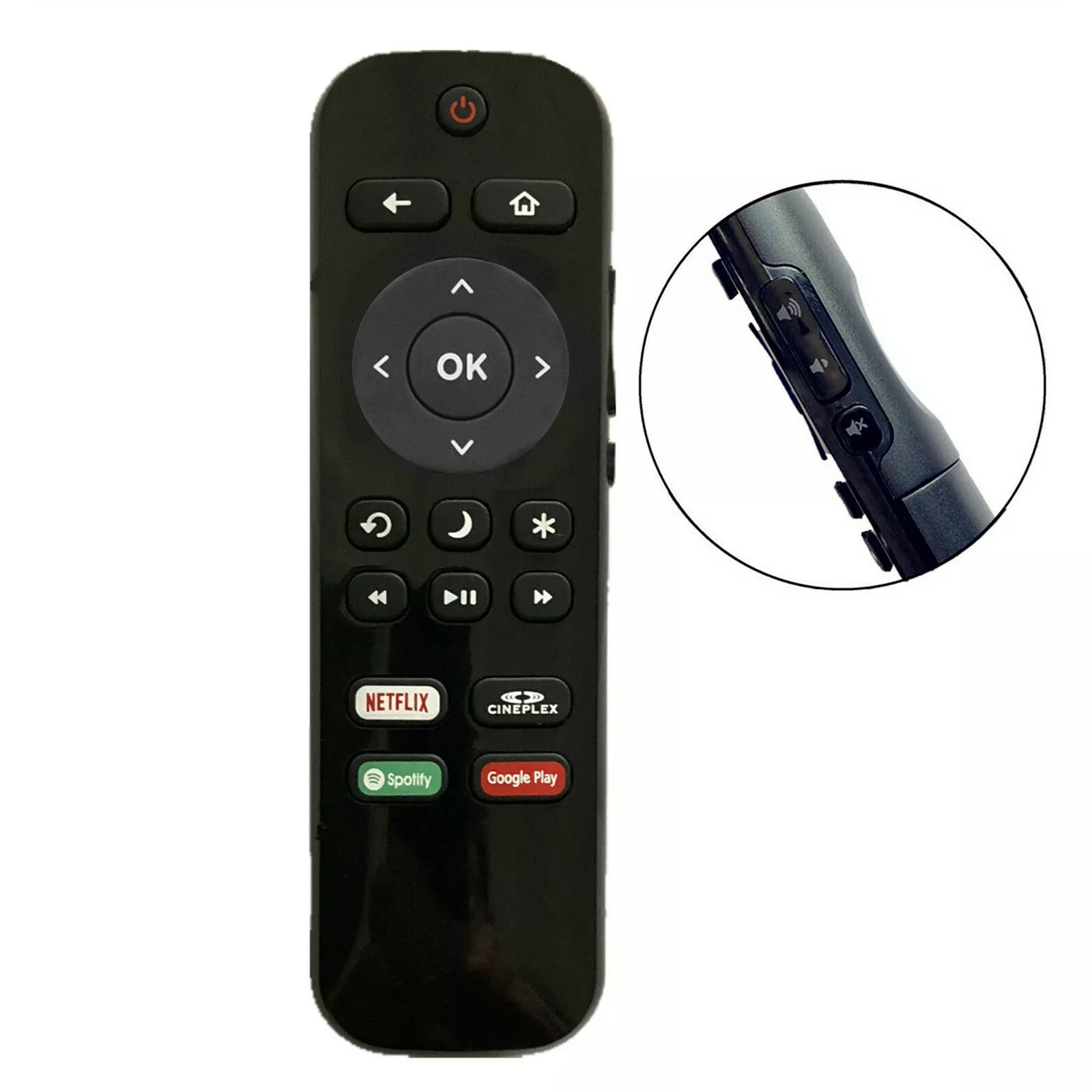 New Remote For Insignia Roku TV Spotify Google Play Netflix Cineplex NS ...