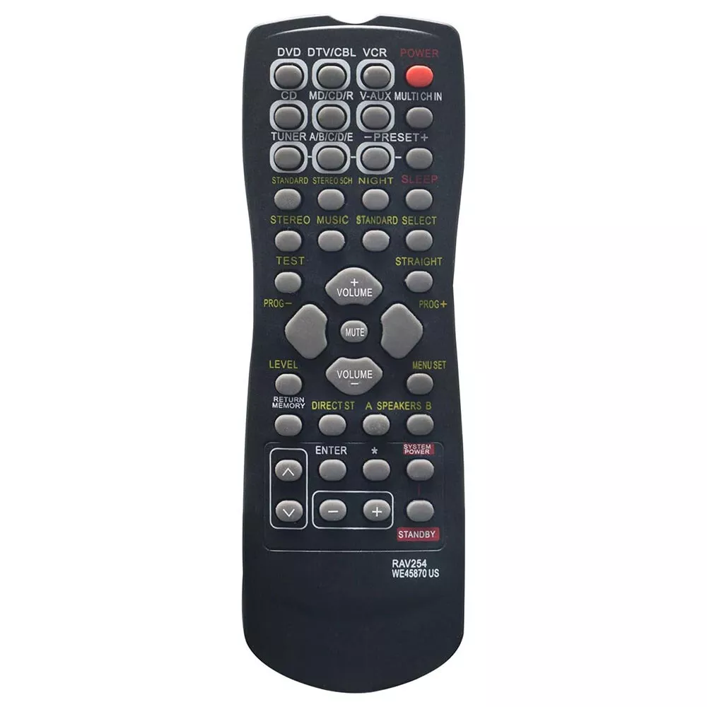 New Replace RAV254 WE45870 US For Yamaha AV Remote Control RX-V350 RX ...