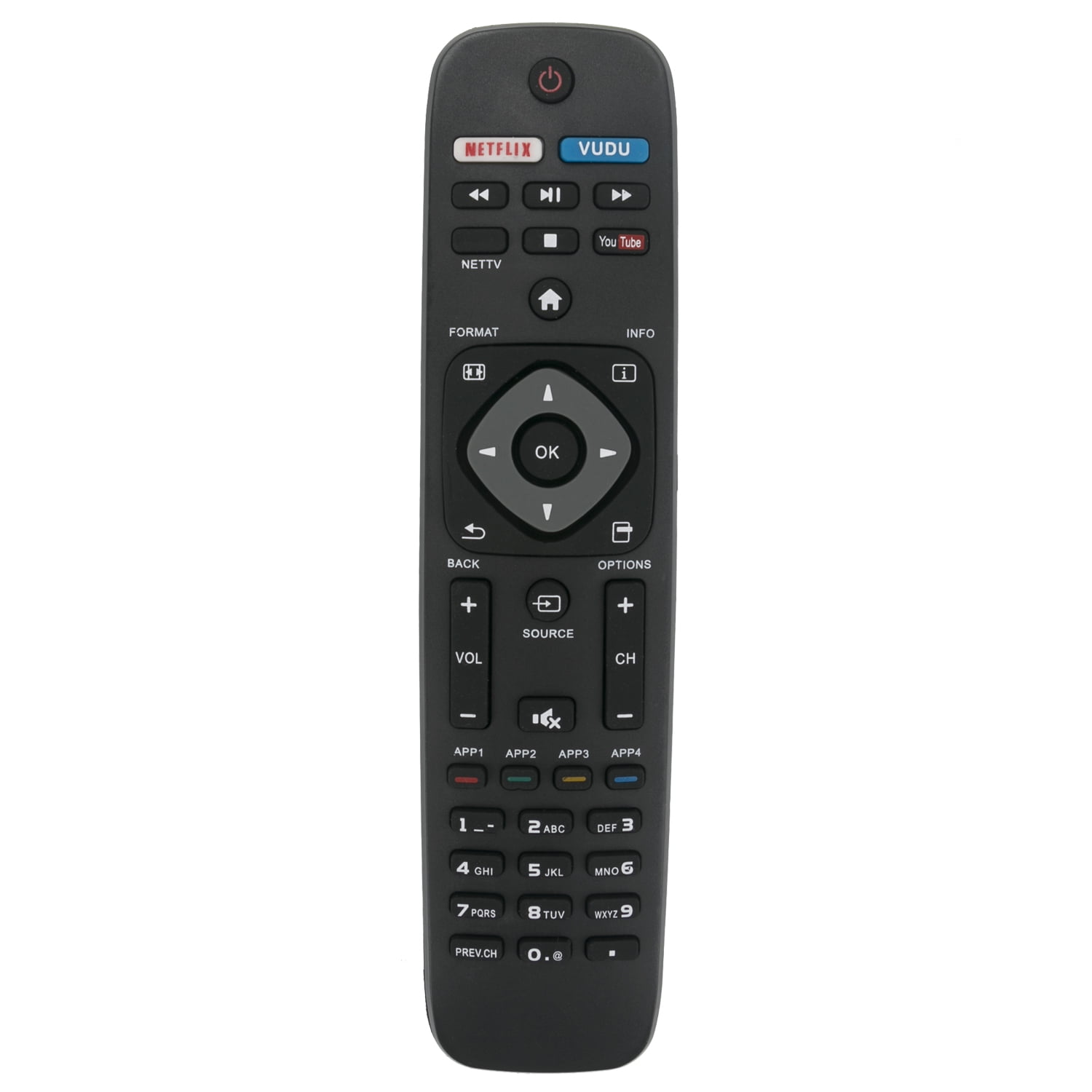 New Replaced Remote Control fit for Philips TV 49PFL4909/F7 55PFL4909 ...