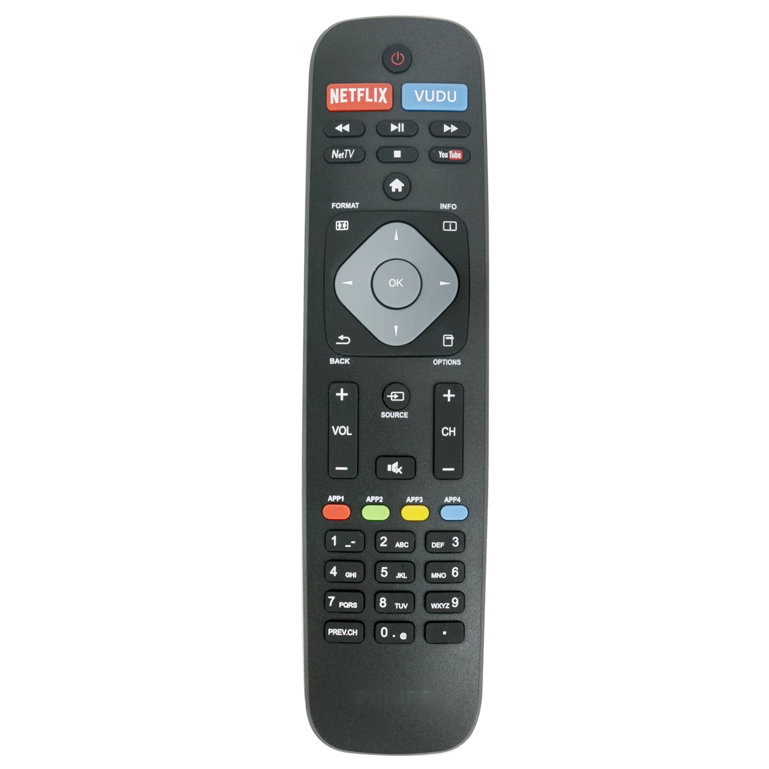 WINFLIKE Universal Remote for Philips Smart TV, Netflix Vudu YouTube ...