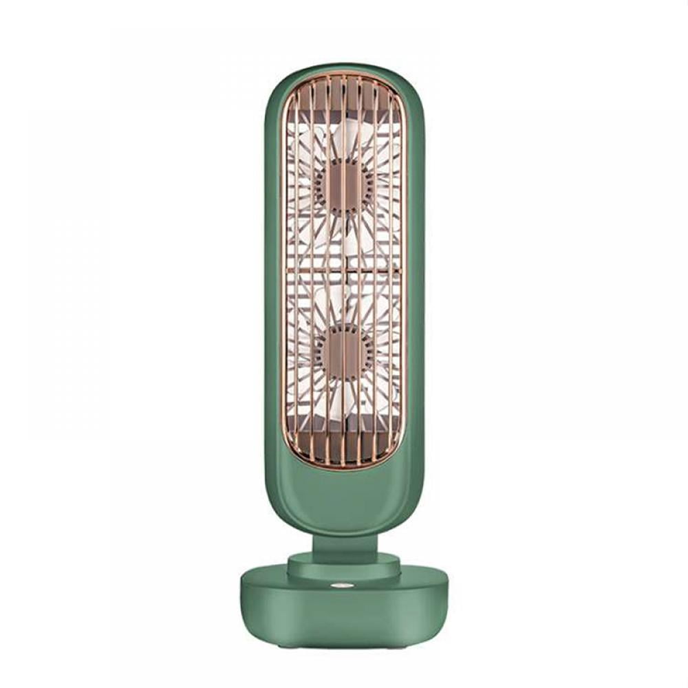 New Retro Double-leaf Tower Fan Office Desktop Fan Vertical Portable ...