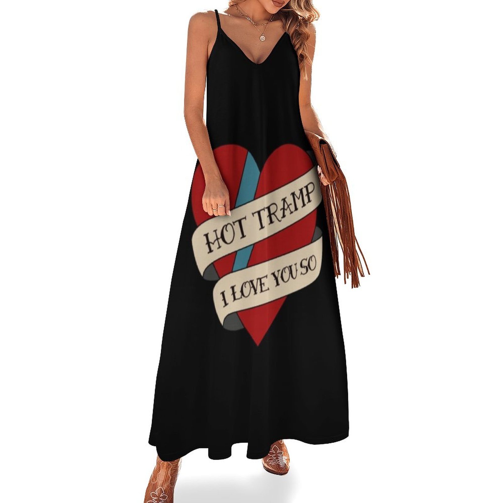 New Retro Hot Tramp in Tattoo Style Heart Sleeveless Dress prom dresses ...