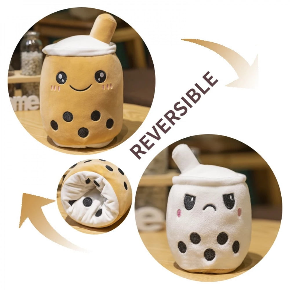 New Reversible Boba Plush Toys Double-Sided Bubble Tea Soft Doll ...
