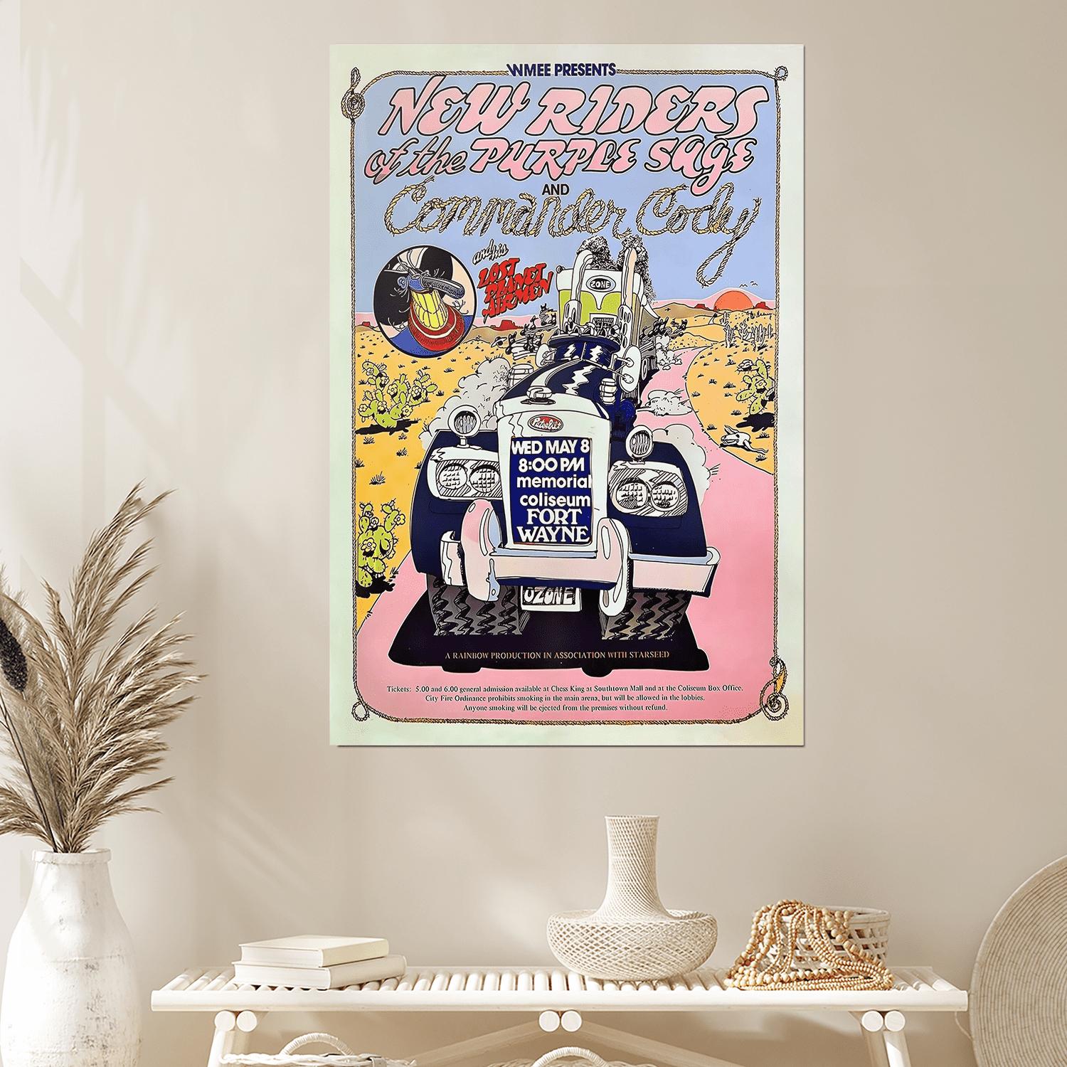 New Riders Commander Cody Poster - Country Wall Art Size 24''x36''-The ...