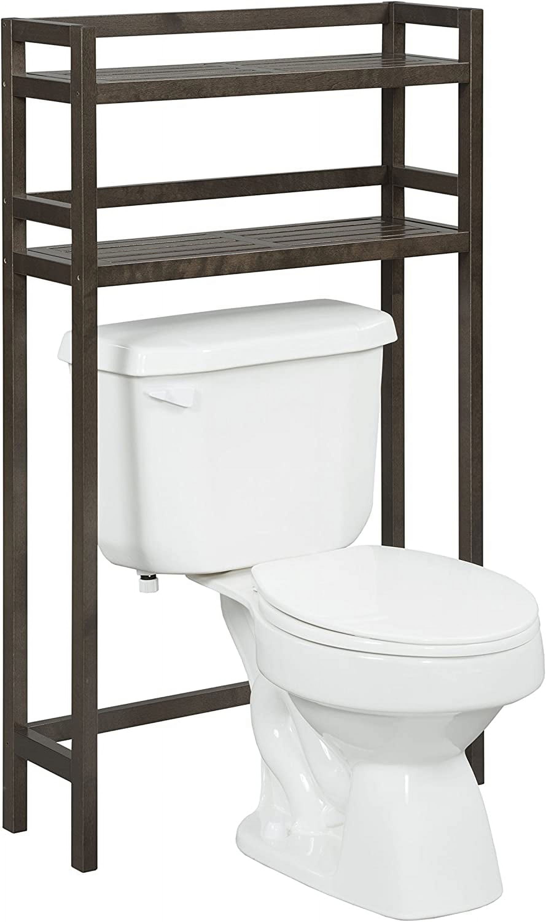 New Ridge Home Goods Dunnsville 2-Shelf Wood Over The Toilet Storage ...