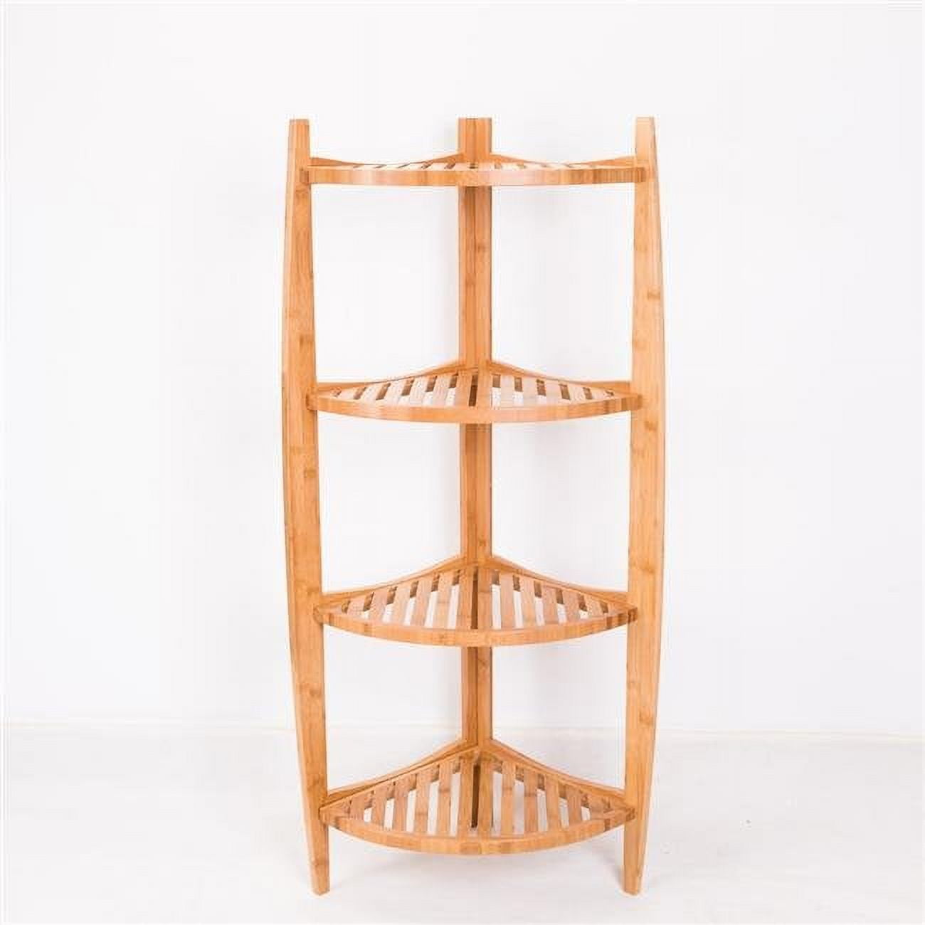 New Ridge Home Goods HX-71093 Natural Bamboo Corner Shelf - Walmart.com
