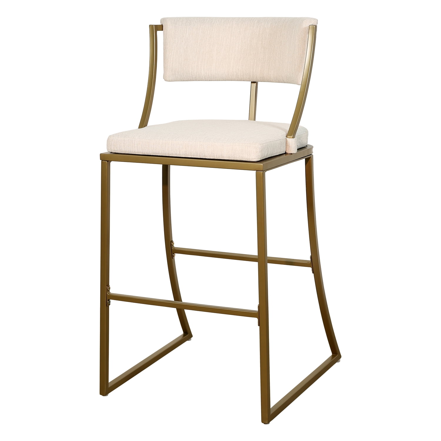 Mina 30" Bar-Height Metal Sled Bar Stool, Antique Brass - Walmart.com
