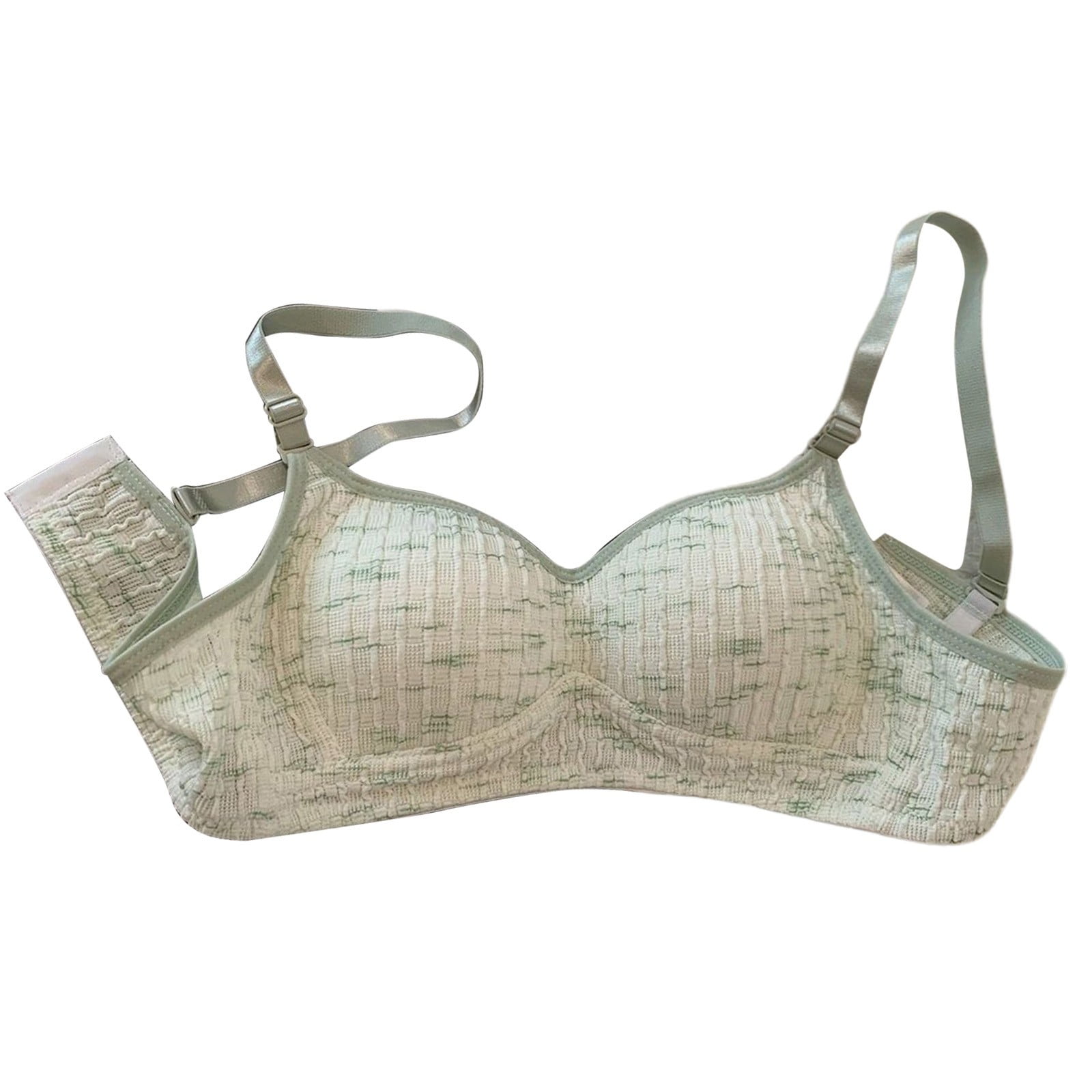 New Rimless Girl's Sweet Striped Textured Small Push Up Seamless Bra ...