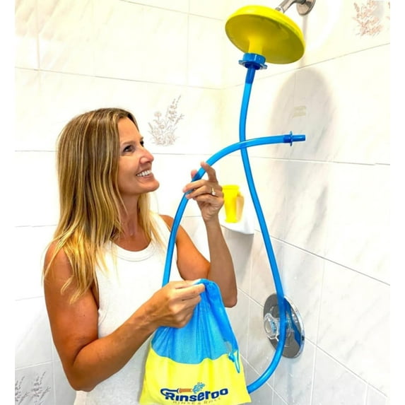 Rinseroo, New JUMBO Shower Hose, Fits Shower Heads 4 to 7 inch, 6 ft ...