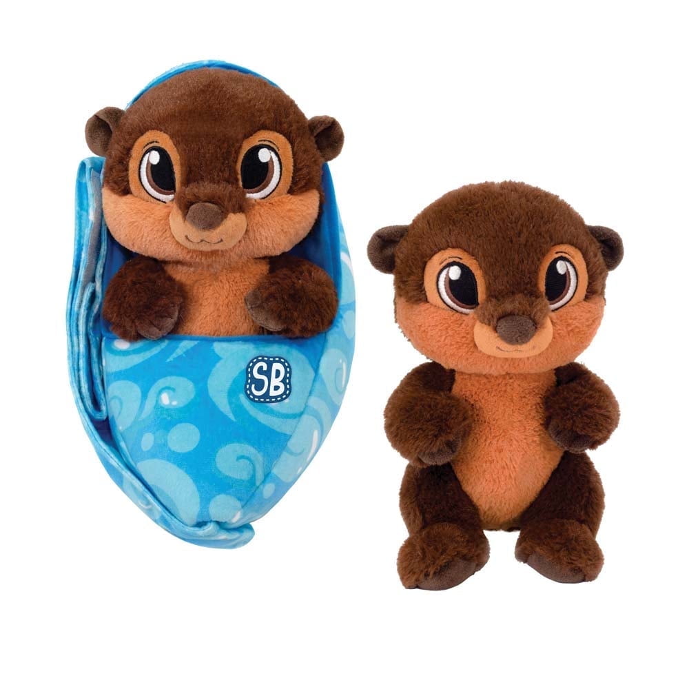 New River Otter Swaddle Baby Plush Toy with Sling Carrier, Soft 9.5 ...