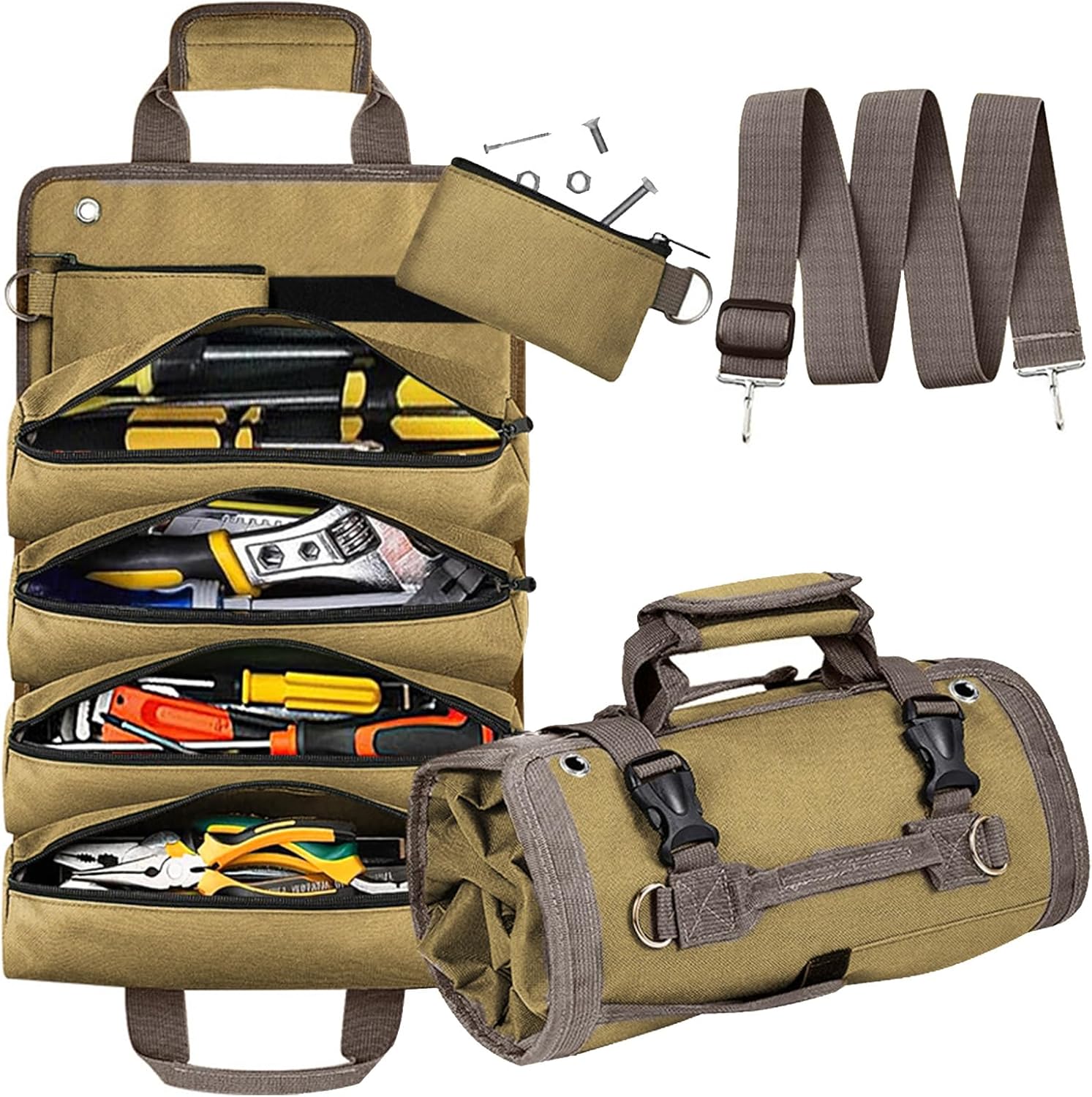 New Roll up Tool Bag, Tool Bag Organizer Roll Up, Heavy Duty Motorcycle ...