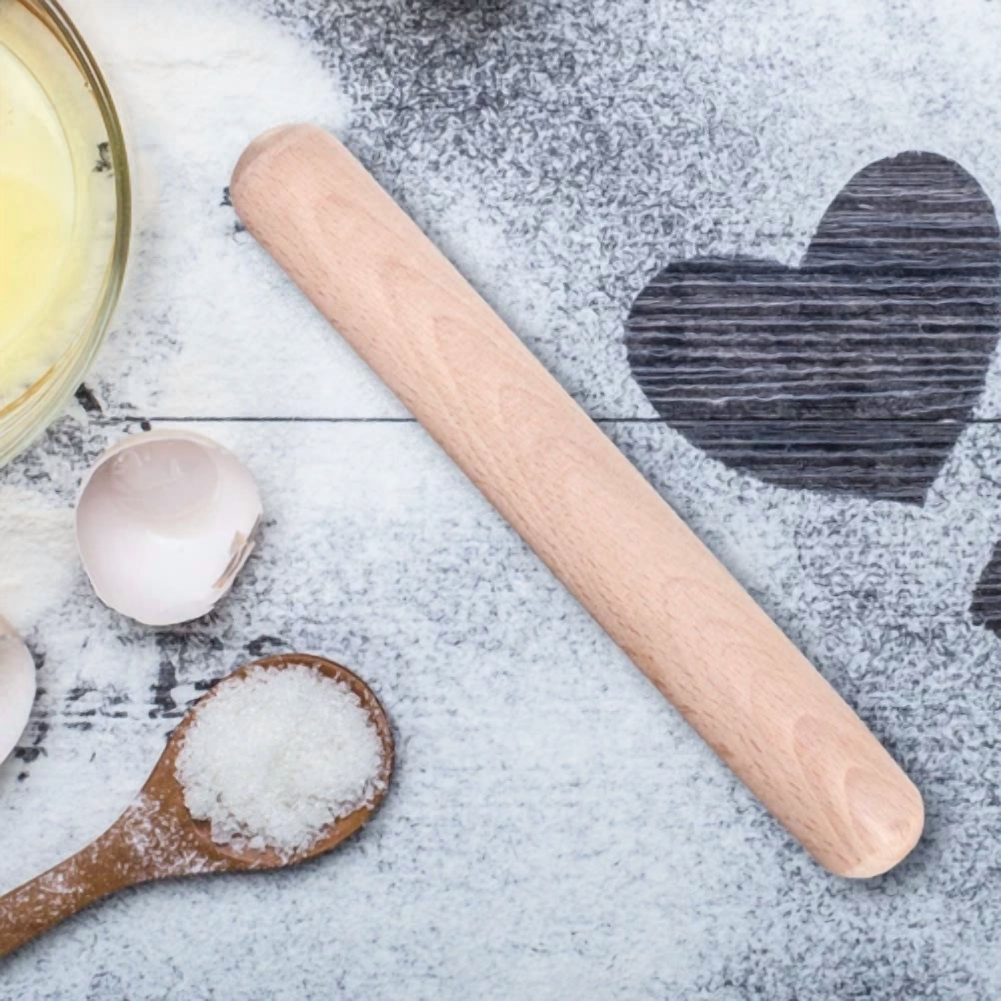 New Rolling Pin Solid Wood Non-Stick Wooden Pressing Stick Baking Tools ...