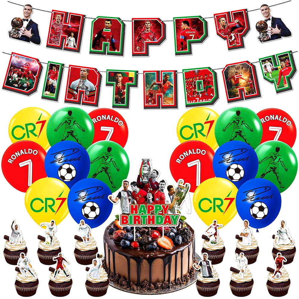 New Ronaldo Party Decoration Sports Star Birthday Theme Party ...