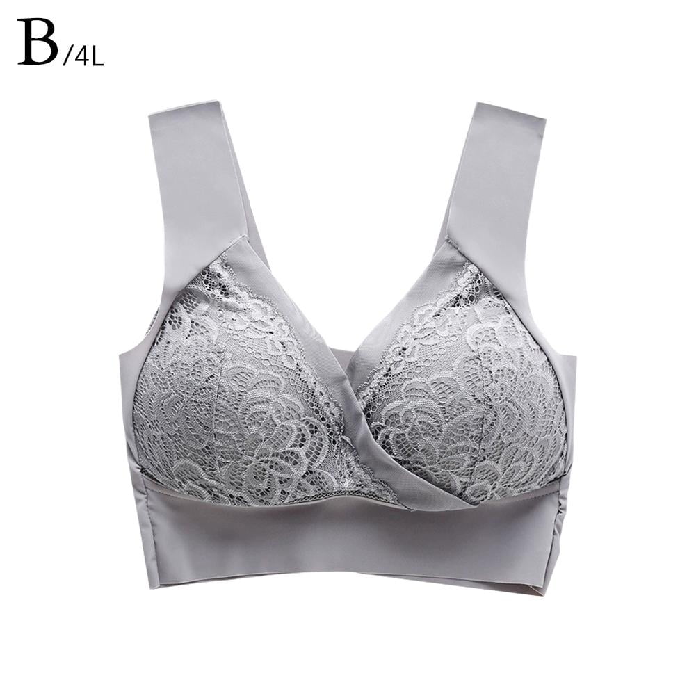 New Rosy Lift Bra Plus Size Comfort Extra Elastic Wireless Support Lace Bra` W7B8 - Walmart.com
