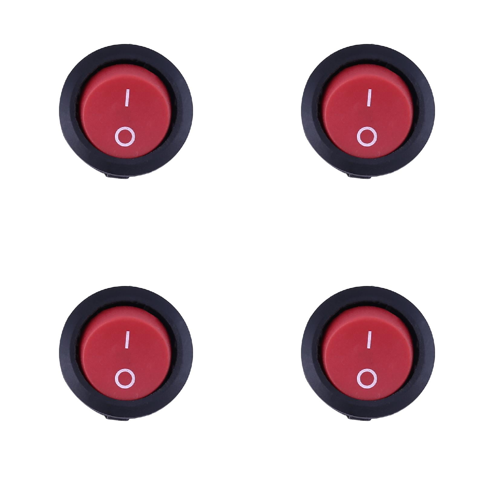 New Round 2 Terminals Red Button Toggle ON/OFF Car Switches 12v Rv ...