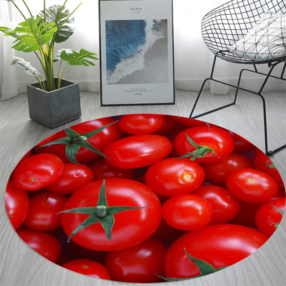New Round Carpet Lime Slice Graphics Creative Printed Floor Rug for ...