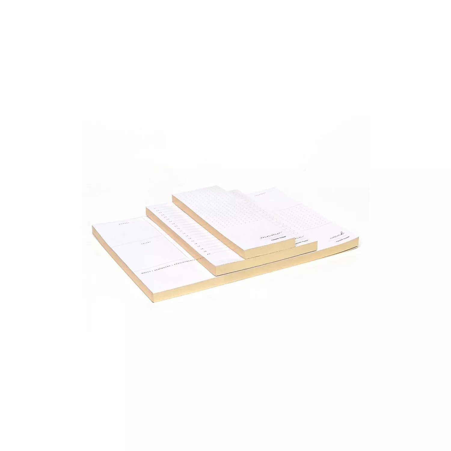 New Russell+Hazel In Due Time Notepads White/Gold 80 Sheets/Pad 3 Pads ...
