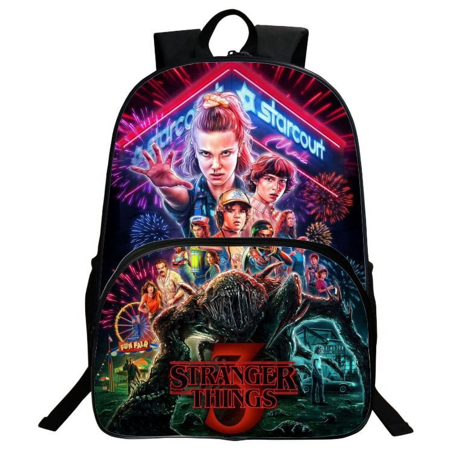New S-stranger T-things Backpack with Zipper Pocket Outdoor Backpack ...
