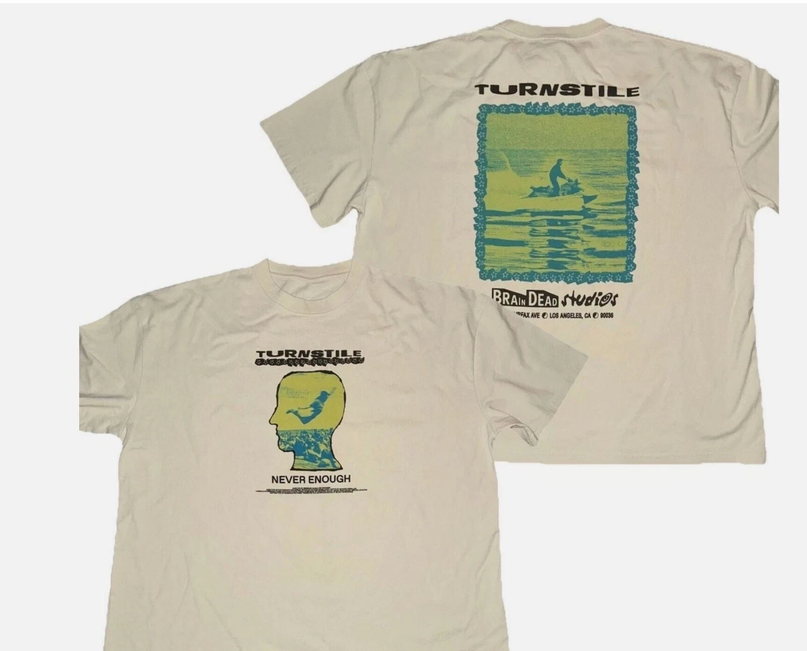 New SALE - Turnstile Brain Dead LA Never Enough Collab 2025 Tshirt ...