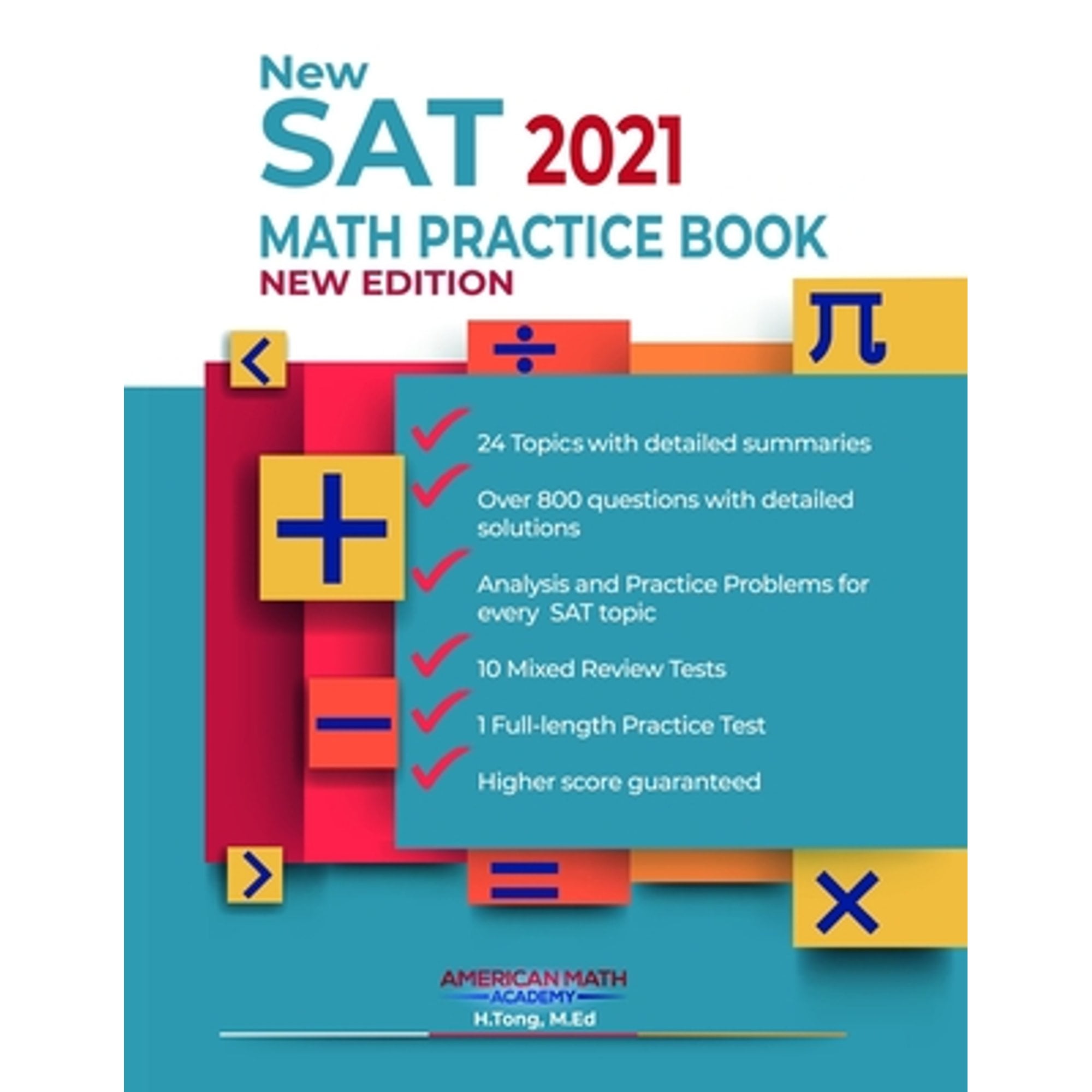 Pre-Owned New SAT 2021 Math Practice Book (Paperback 9798683560492) by ...