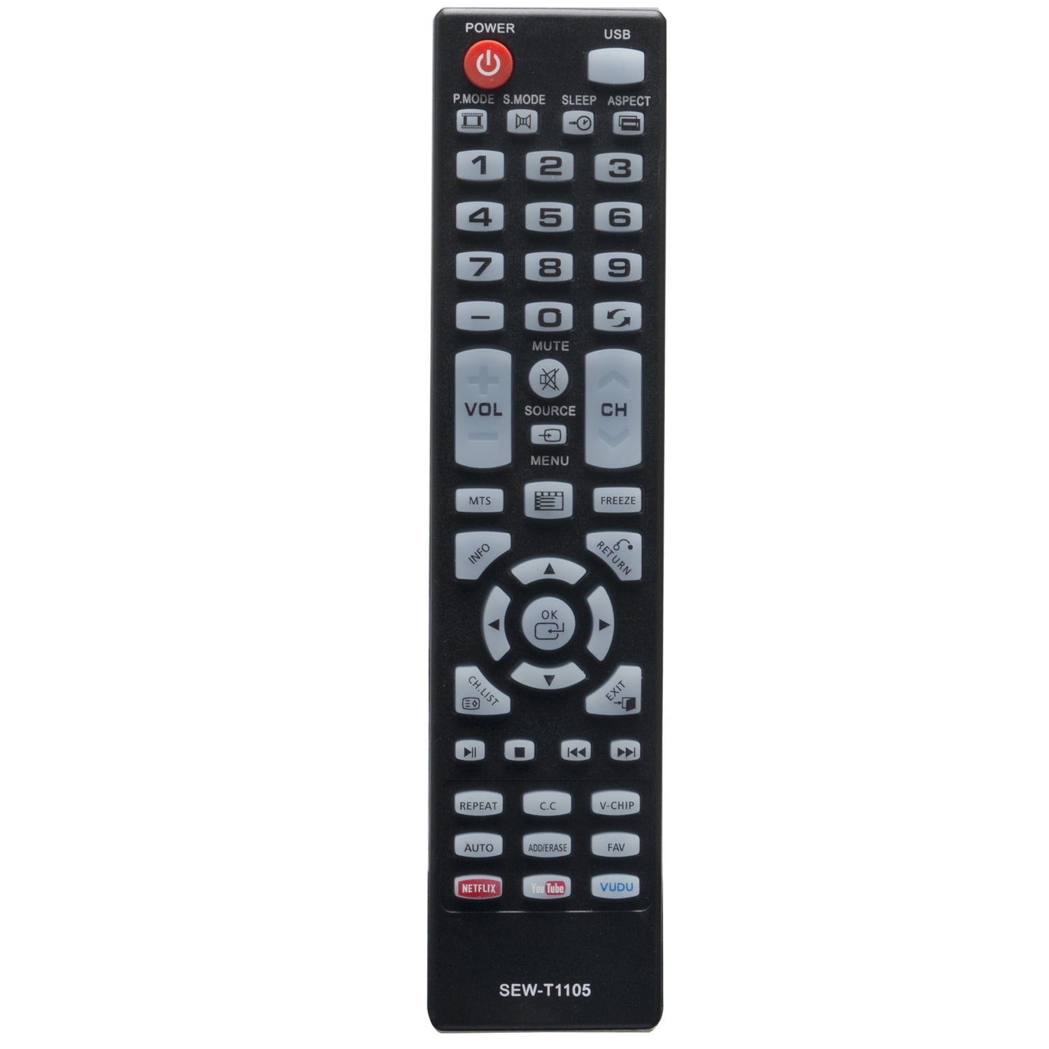 New SEW-T1105 Replaced Remote Control fit for Element TV ELEFW505 ...