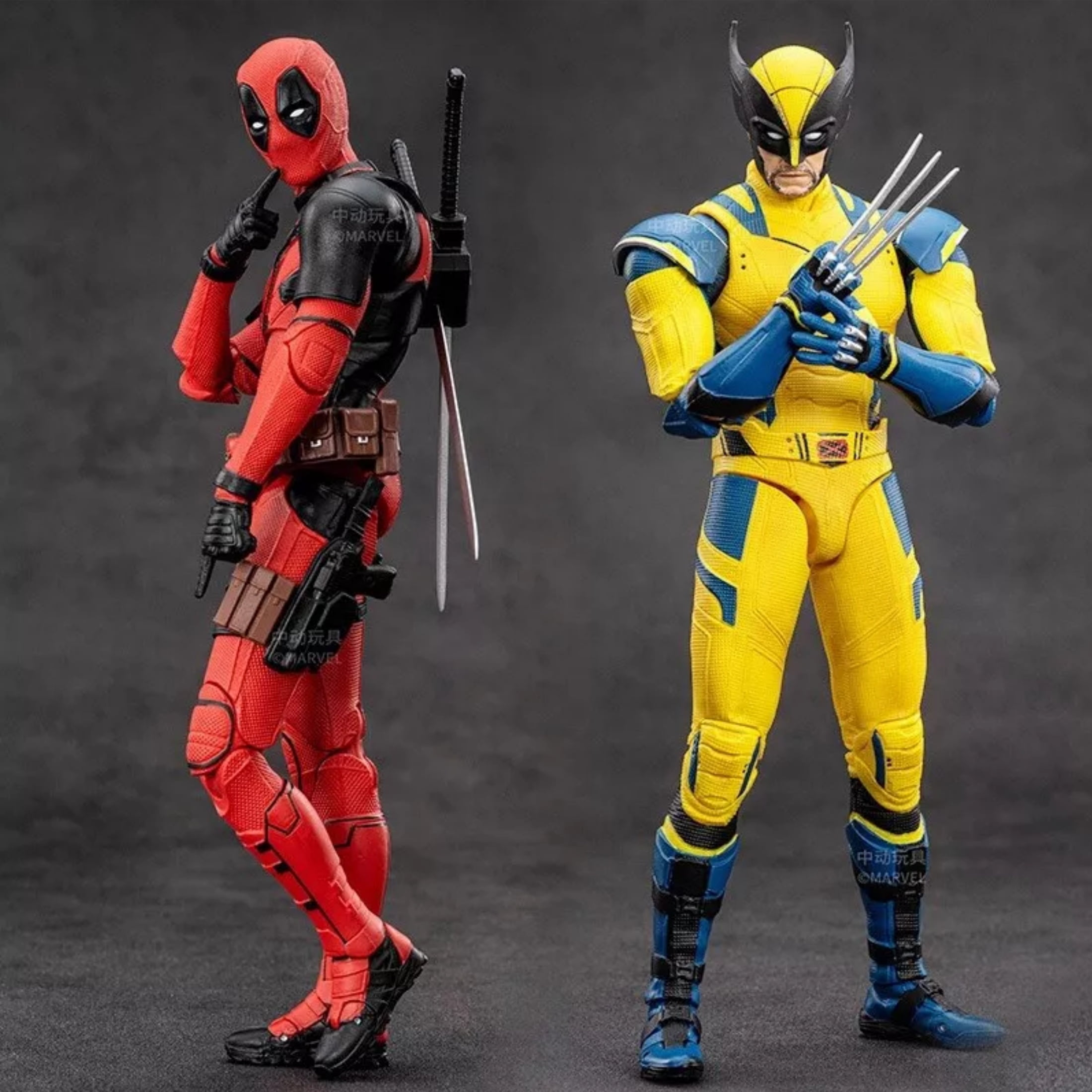 New 2Pcs SHF X-MAN DeadPool High Quality Articulate Joints Moveable ...