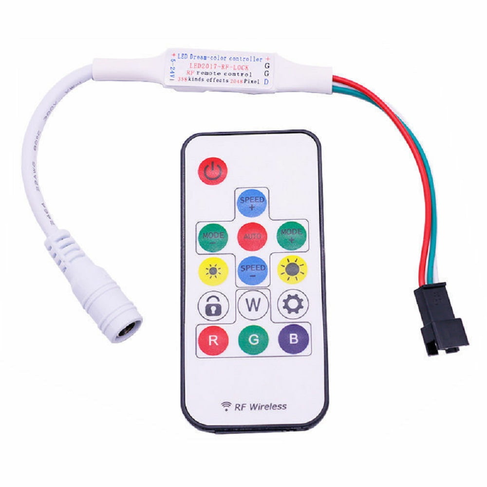 New SP103E Mini-RF Wireless Remote Controller for LED Strip WS2811 ...
