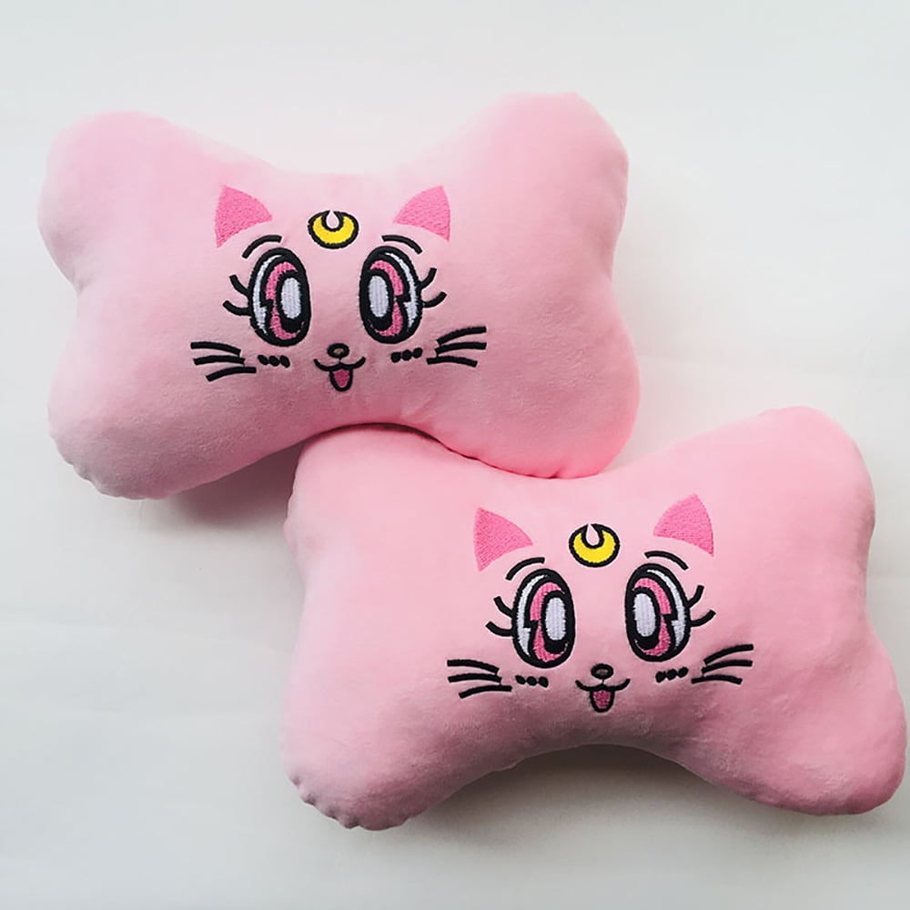 New Sailor Moon Plush Car Cushions | Luna Cat Comfortable Neck Pillows ...