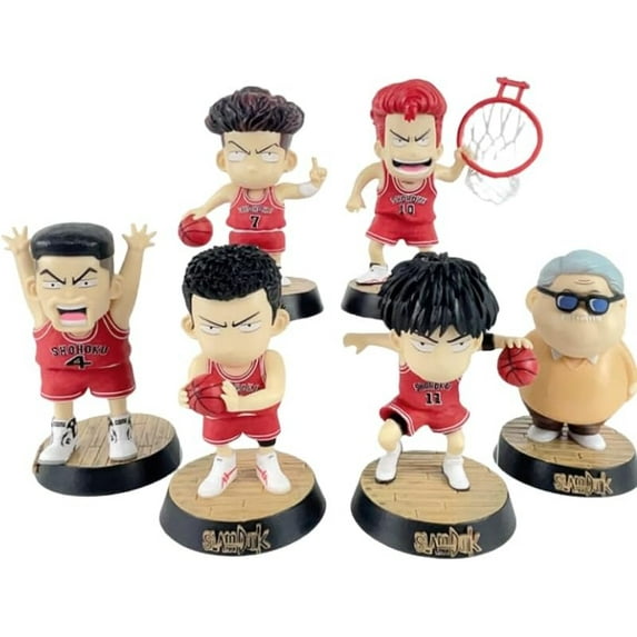 New Sakuragi, Akagi, Miyagi, Rukawa, Anzai, Mitsui Figure, 6pieces Q ...