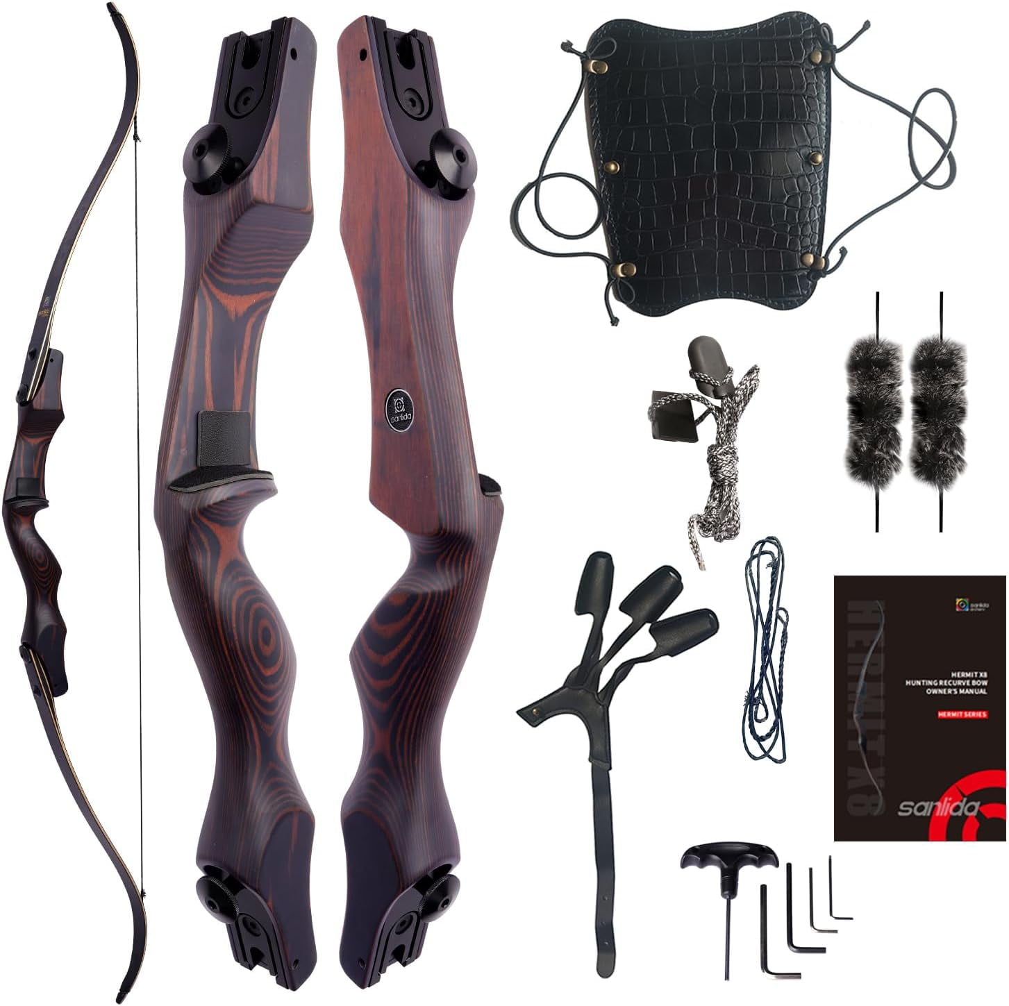 New Sanlida Hermit X8 Standard ILF Takedown Hunting Recurve Bow for Adults and Hunters, 62 Inch ...