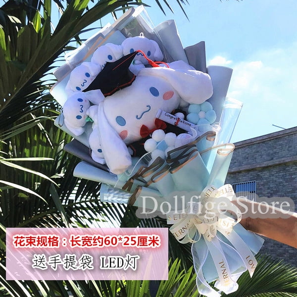 New Sanrio Bouquets Cartoon Pochacco Kuromi Cinnamoroll Dolls With ...