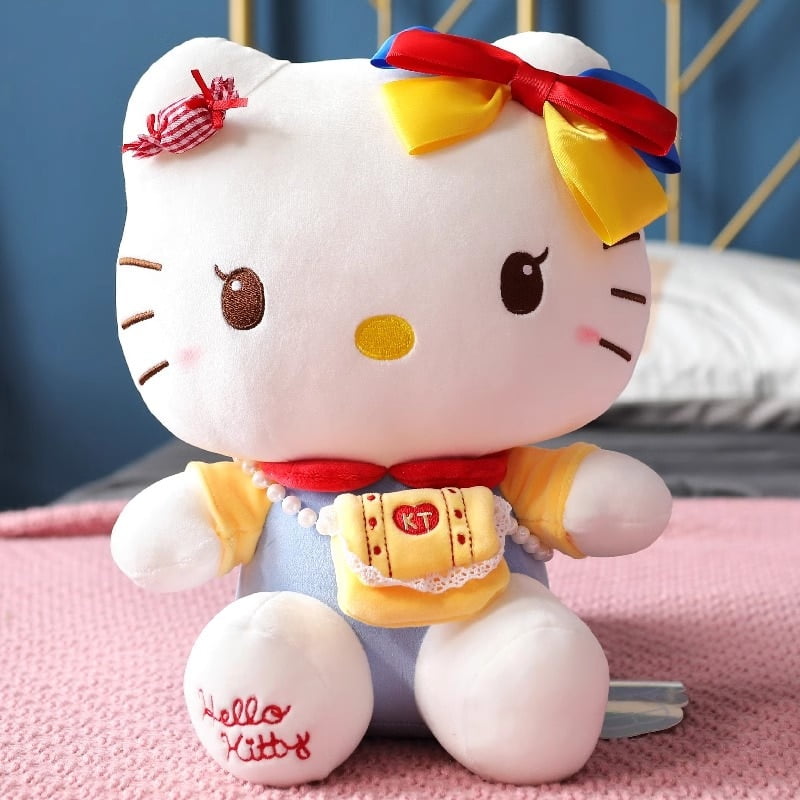 New Sanrio Cartoon Anime Sheer Dress Hello Kitty Plush Doll Big Cute ...