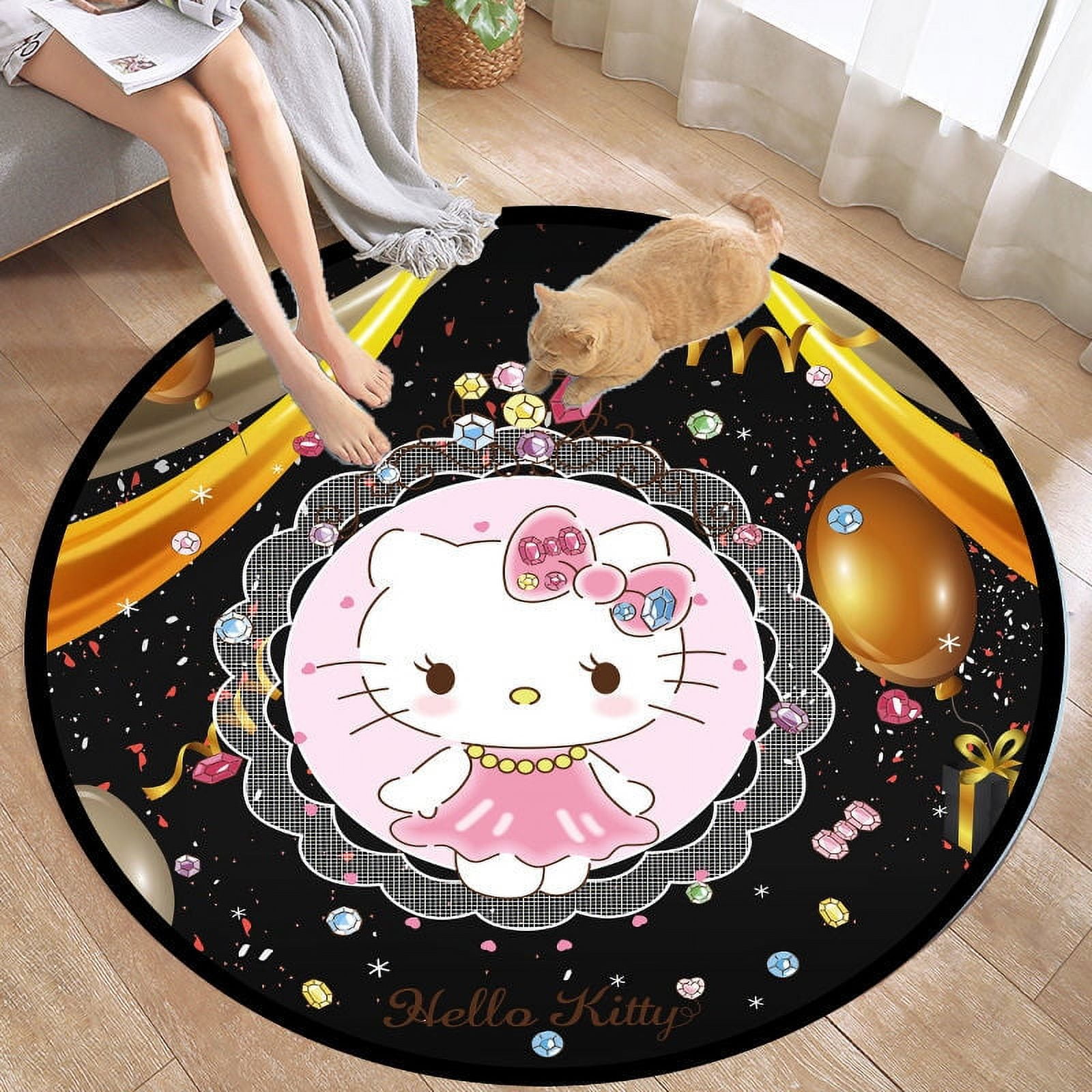 New Sanrio Cartoon Hello Kitty Living Room Carpet Lounge Rug Cute ...